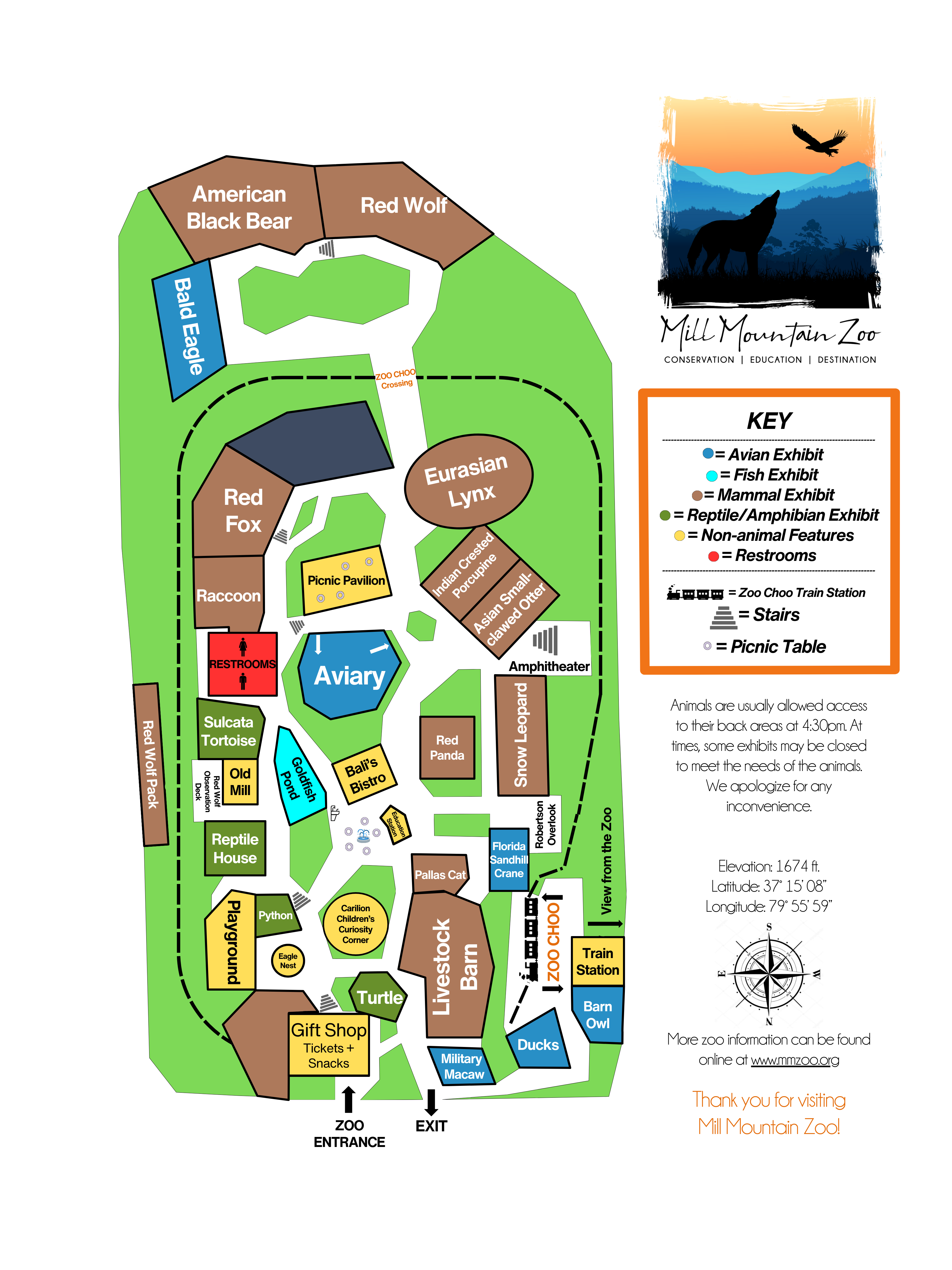 Plan Your Visit | Mill Mountain Zoo | Non-Profit Conservation Zoo in Roanoke, VA | Blue Ridge ...